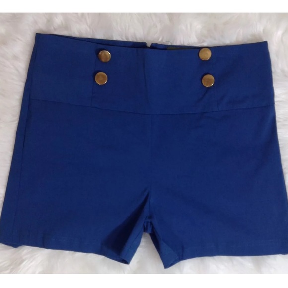 Maude | Shorts | Maude Blue High Waist Sailor Shorts Medium | Poshmark